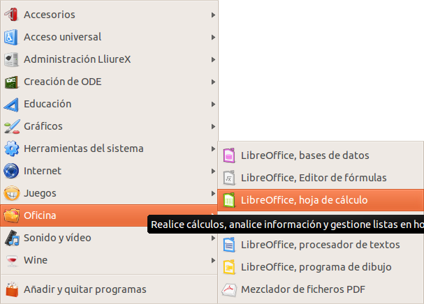 Hoja de cálculo LibreOffice Calc nivel básico. Tu Instituto Online.