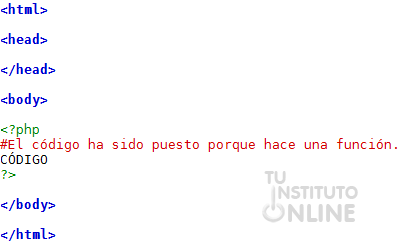 Páginas web dinámicas: PHP. Tu Instituto Online.