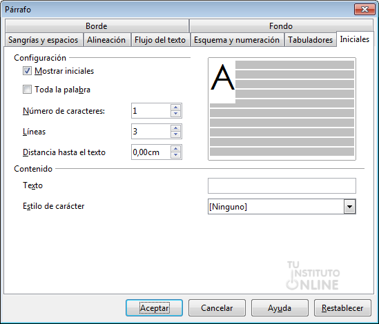 Procesadores de textos nivel medio. Tu Instituto Online.
