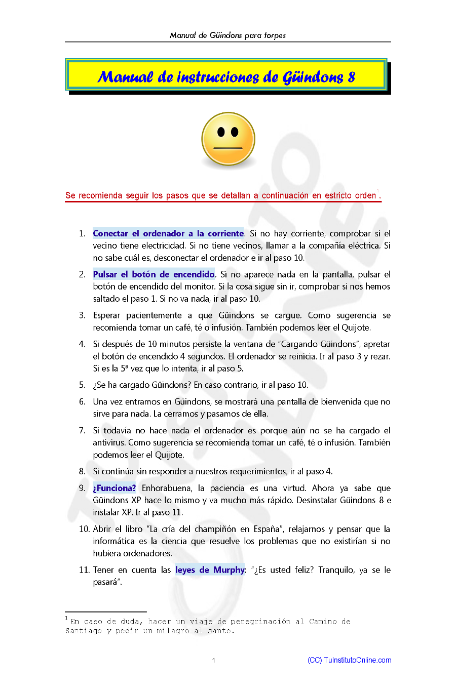 Procesadores de textos nivel medio. Tu Instituto Online.